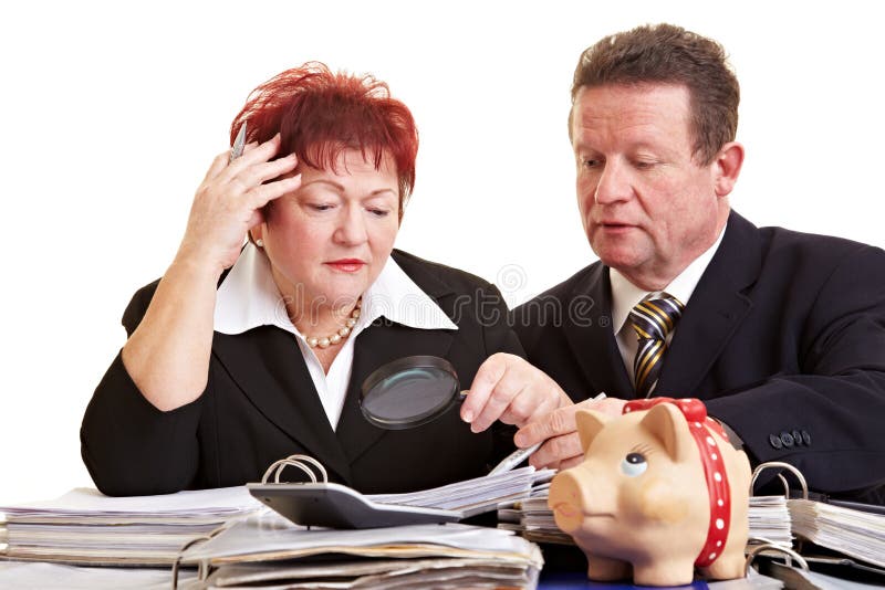 Senior People with Many Files Stock Image - Image of desk, check: 17797599