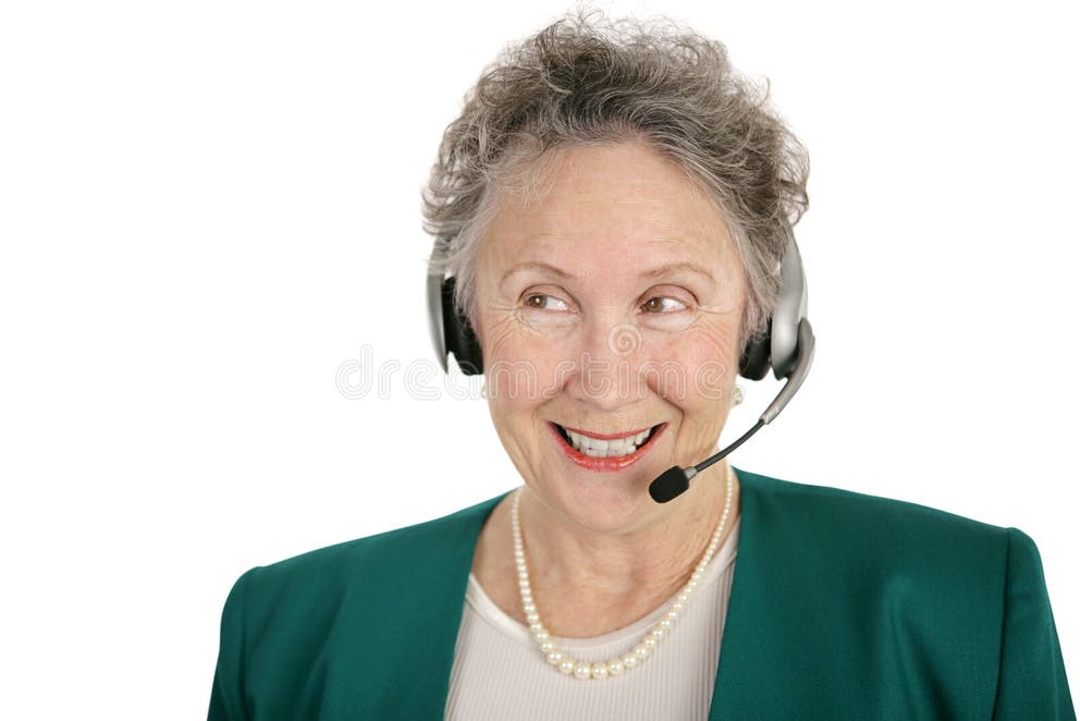Senior Phone Operator stock photo. Image of operator, isolated - 1866006