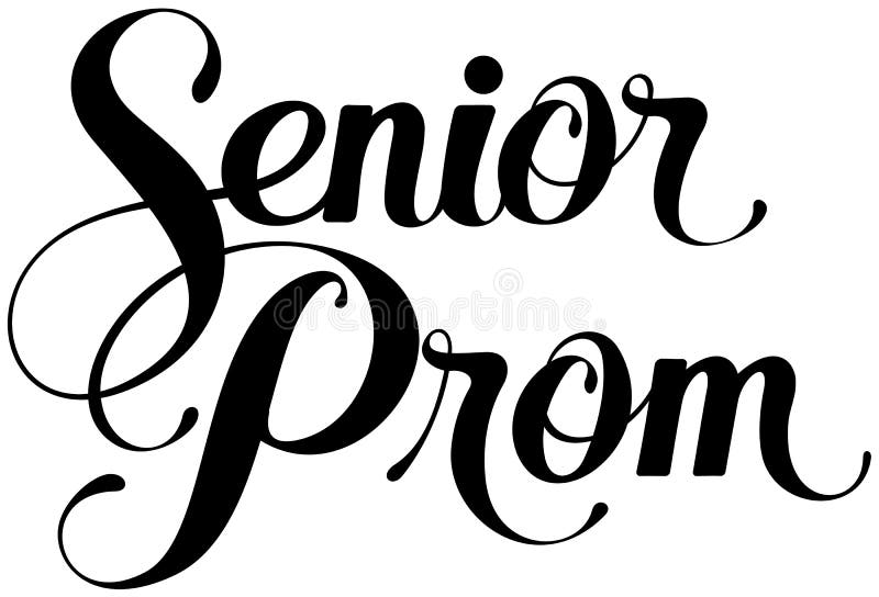 Senior Prom - Custom Calligraphy Text Stock Vector - Illustration of ...