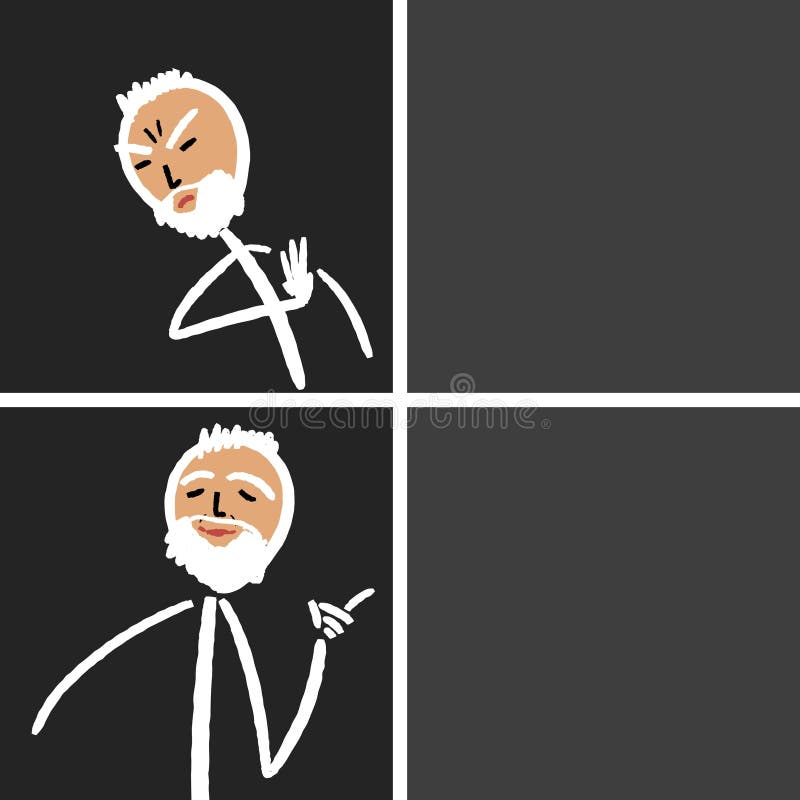 Senior Reaction Meme Template Stock Illustration - Illustration of ...