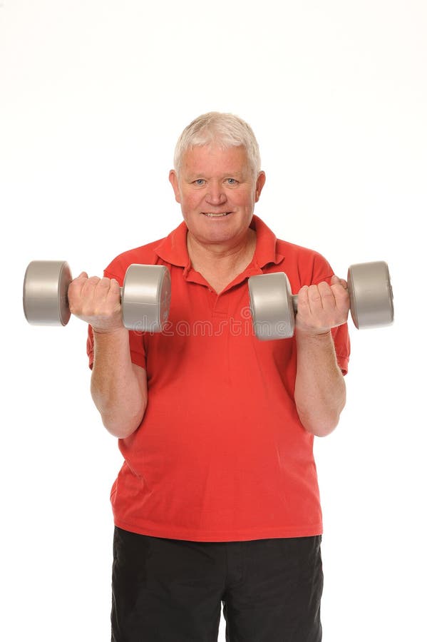 Older Man Exercising at the Gym Stock Photo - Image of sports ...