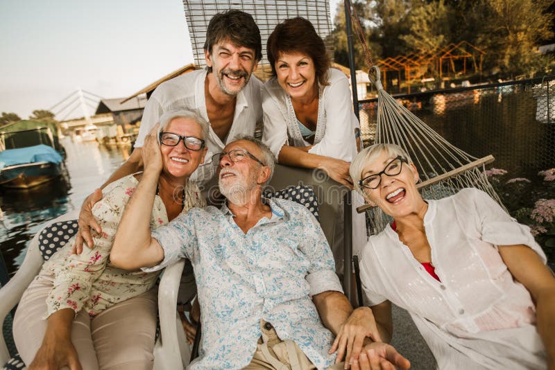 Senior Retirement Friends Happiness Concept Stock Image - Image of ...