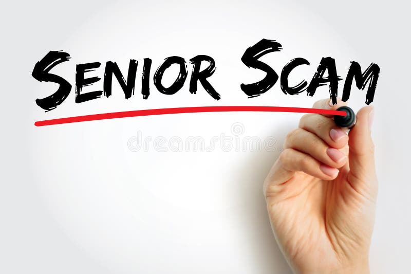 Senior Scam Text Quote, Concept Background Stock Image - Image of ...