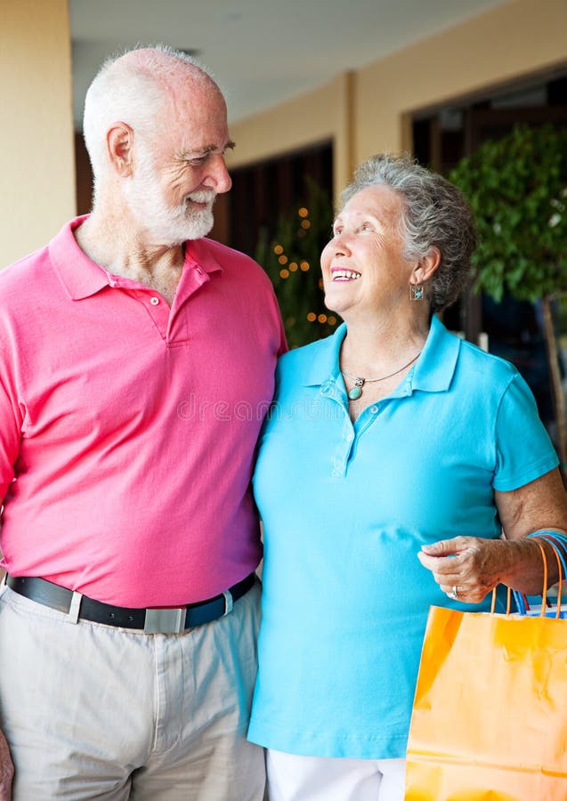 Senior Shoppers Full Body stock photo. Image of market - 8305366