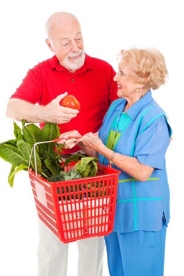 Senior Shoppers Full Body stock photo. Image of market - 8305366