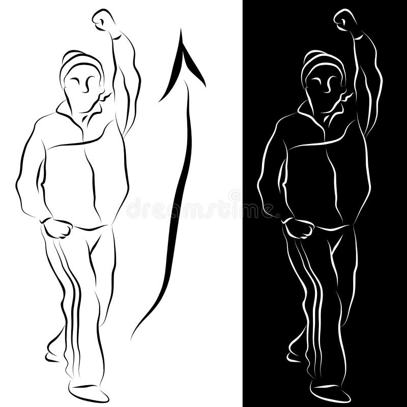 Senior Stretching Exercise Line Drawing Stock Vector - Illustration of ...