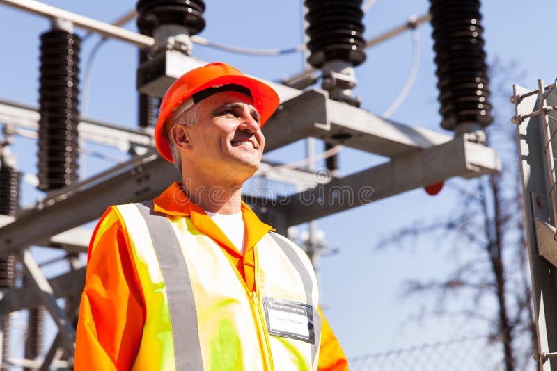 Senior substation engineer stock image. Image of engineering - 43846937
