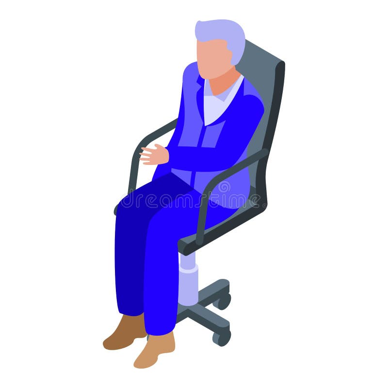 Senior Successful Businessman Icon, Isometric Style Stock Vector ...