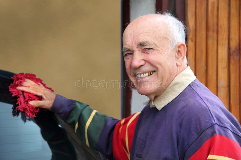 Senior Takes Care of the Machine Stock Image - Image of fashion ...