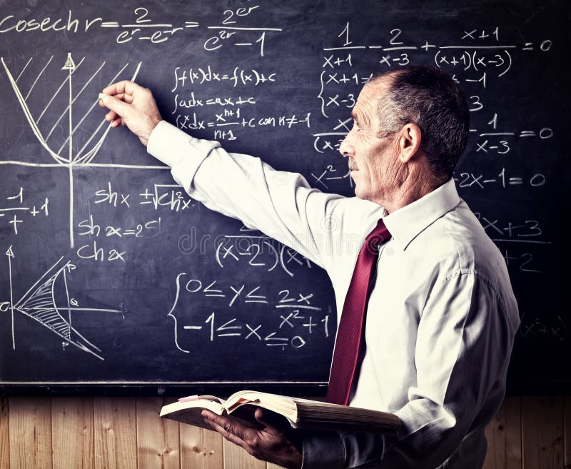 Senior teacher stock photo. Image of study, work, blackboard - 35537050