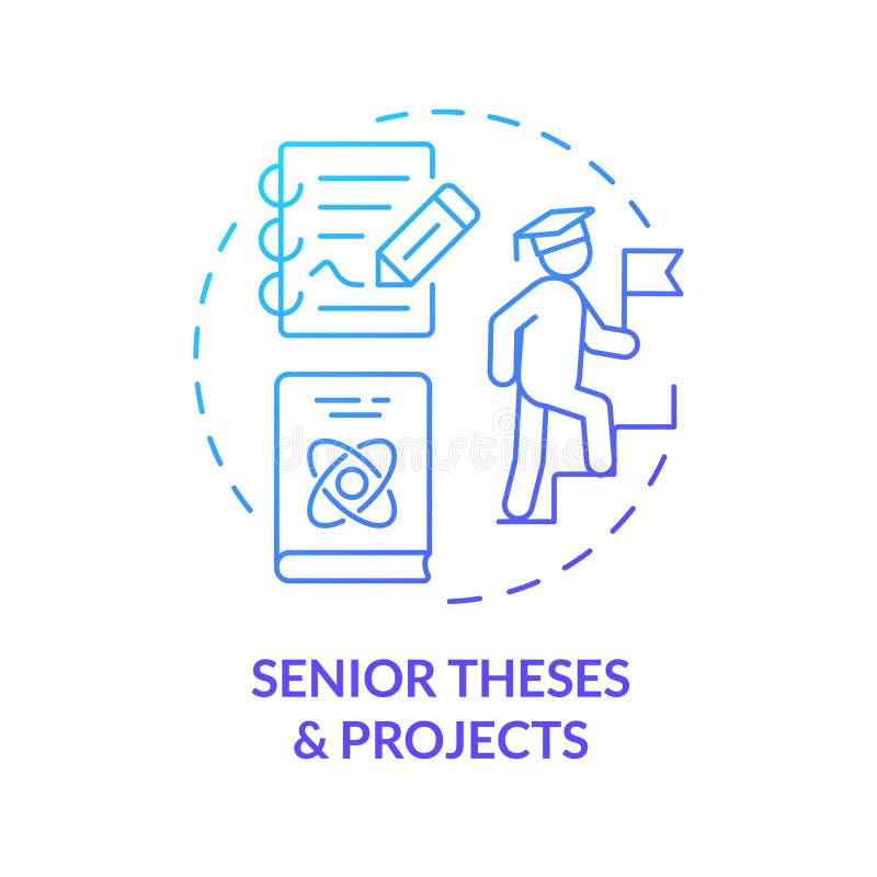 Senior Theses and Projects Blue Gradient Concept Icon Stock Vector ...