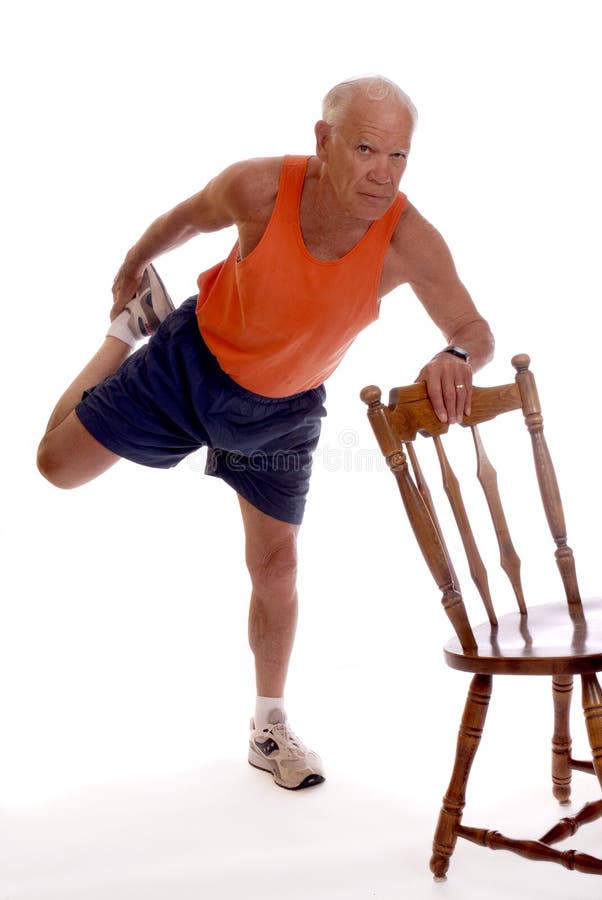 Senior Leg Stretches stock image. Image of calve, stretching - 2436885
