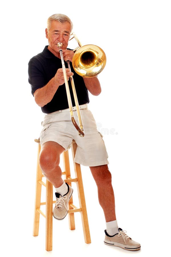 Senior Trombone Player stock image. Image of hail, perform - 2976363