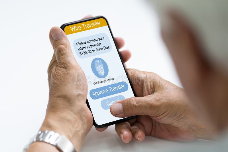 Senior Using Two Factor Online Bank Authentication Stock Image - Image ...