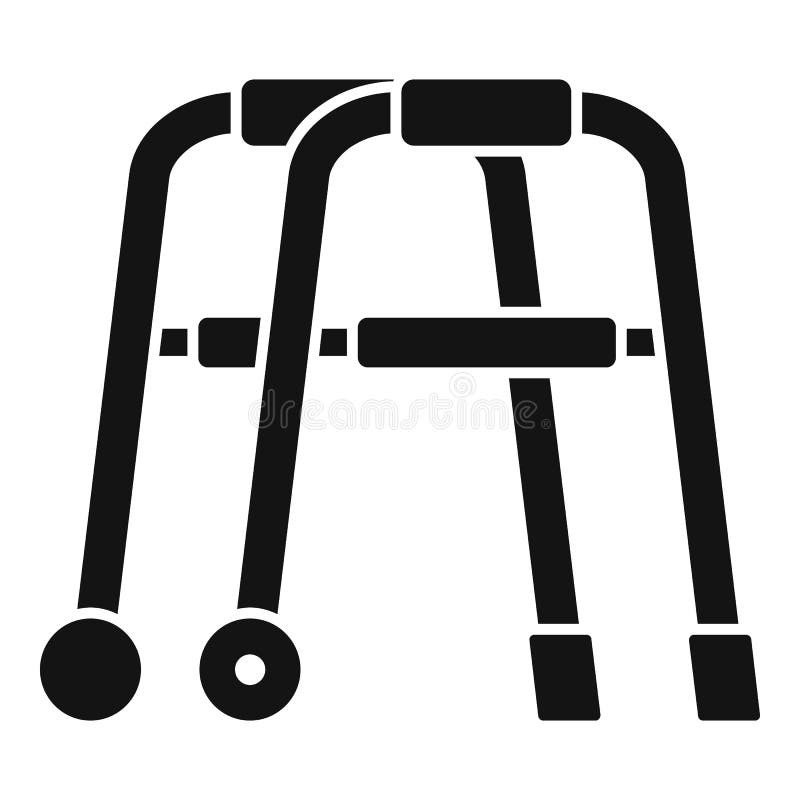Senior Walker Icon, Simple Style Stock Vector - Illustration of elderly ...