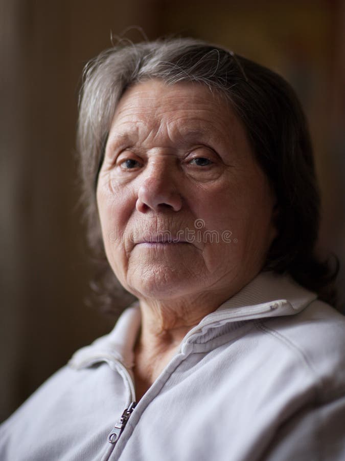 Sad retired woman stock photo. Image of compassion, face - 15954262