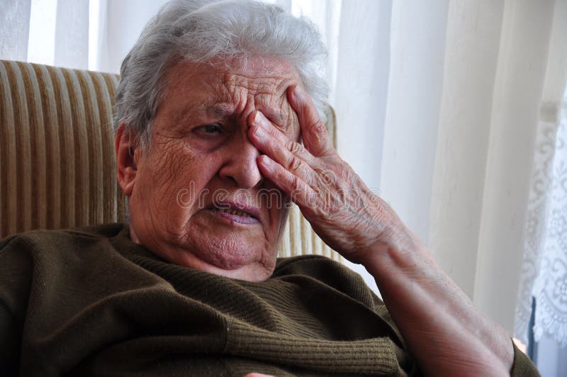 Senior woman stock photo. Image of head, face, mood, cane - 19468168