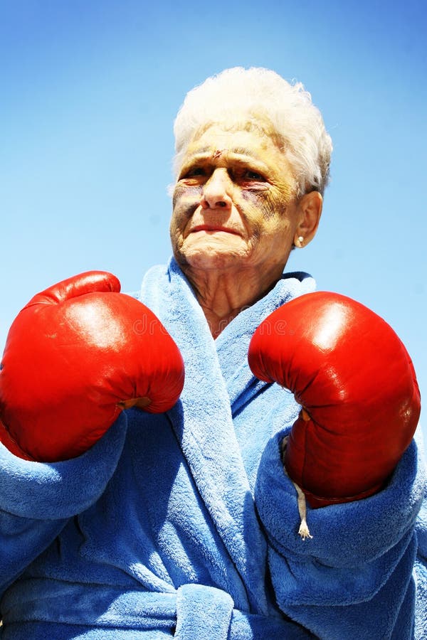 Senior woman boxer stock photo. Image of champion, contact - 5164840