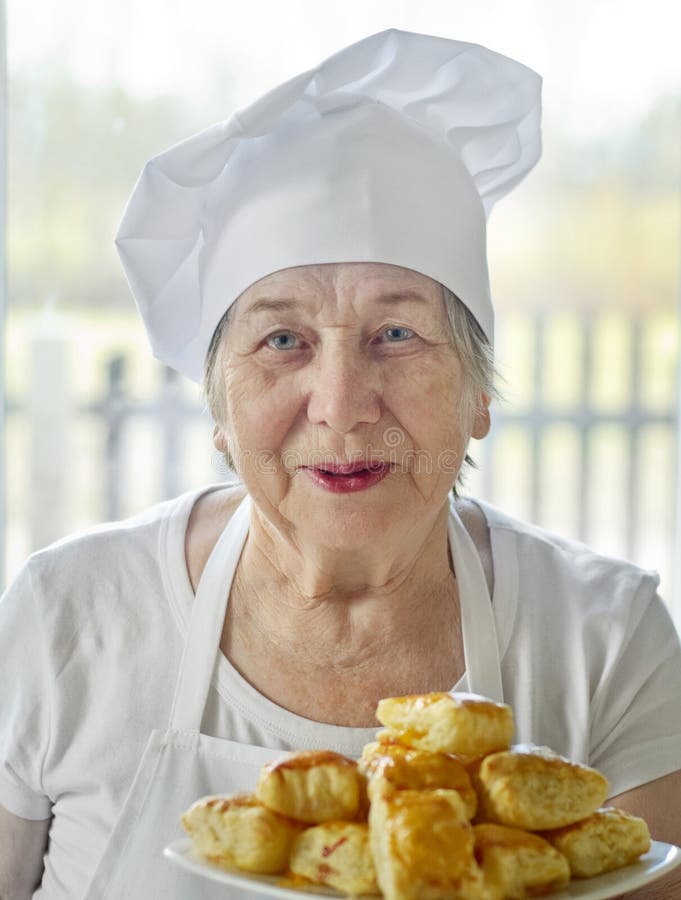 Senior woman cook stock photo. Image of cooking, female - 17002266