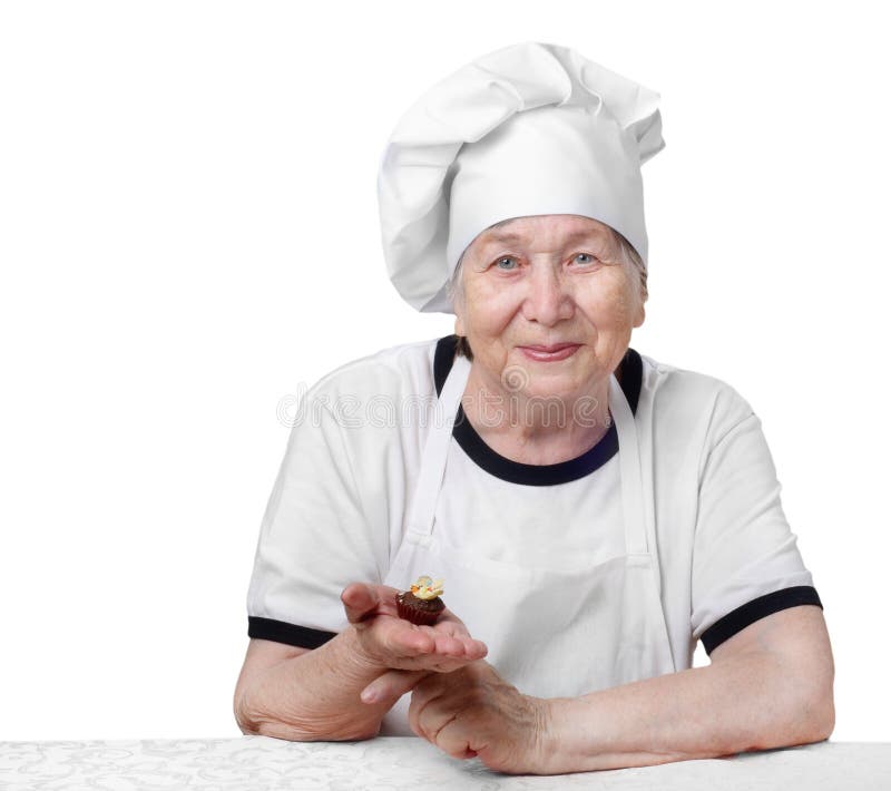 Senior woman cook stock image. Image of fresh, adult - 20695147
