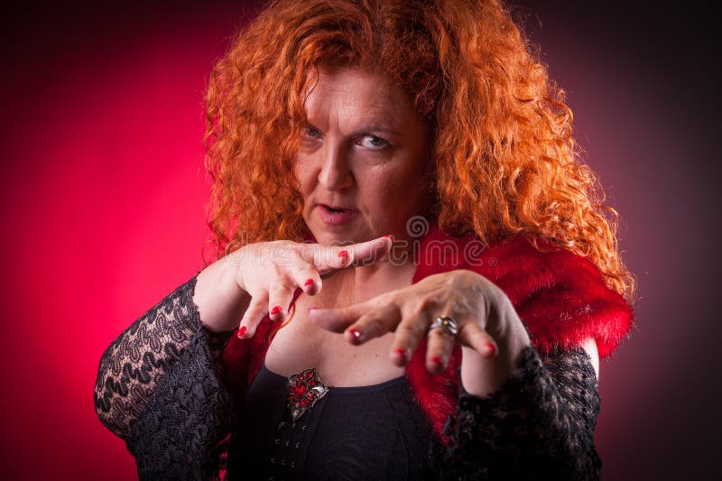 Senior Woman with Crazy Look Stock Image - Image of berserk, silly ...