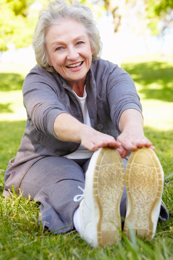 Senior woman exercising stock photo. Image of older, adult - 55892272