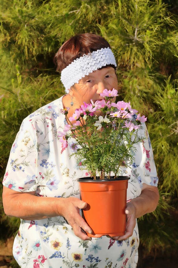Senior Woman Gardening stock photo. Image of gardener - 10620310