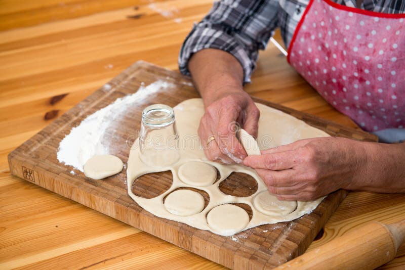 Senior Woman Making Cookies Stock Photo - Image of cake, baking: 47055738