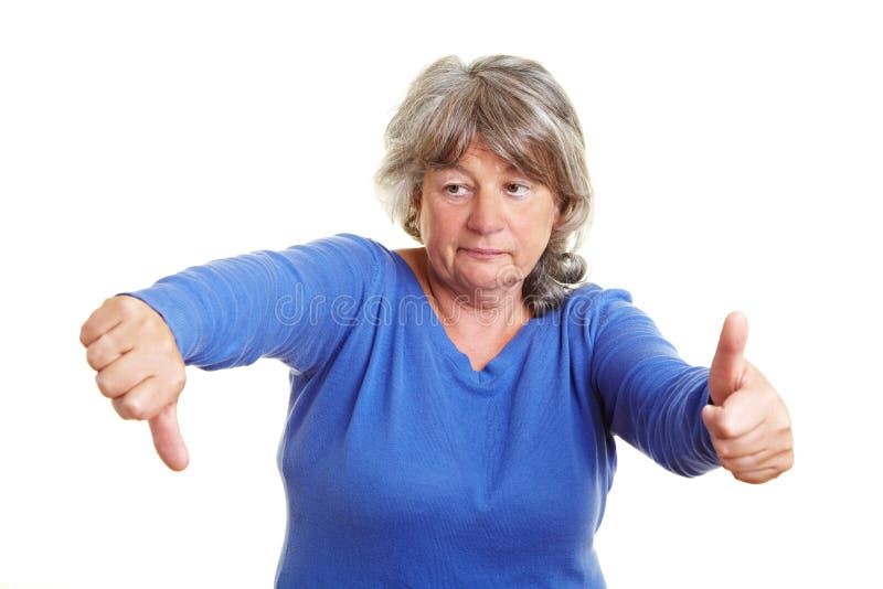 Senior Woman Making an Decision Stock Photo - Image of decision ...