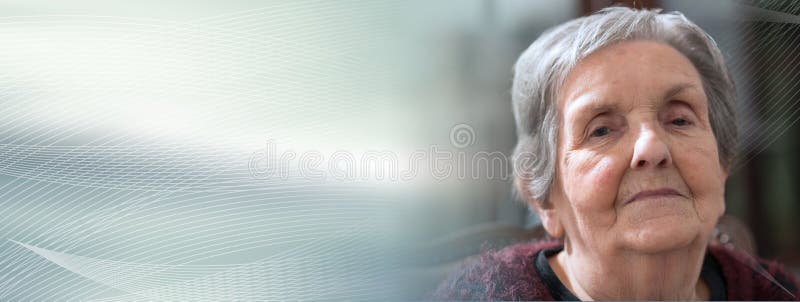 Senior Woman Portrait; Panoramic Banner Stock Photo - Image of elderly ...