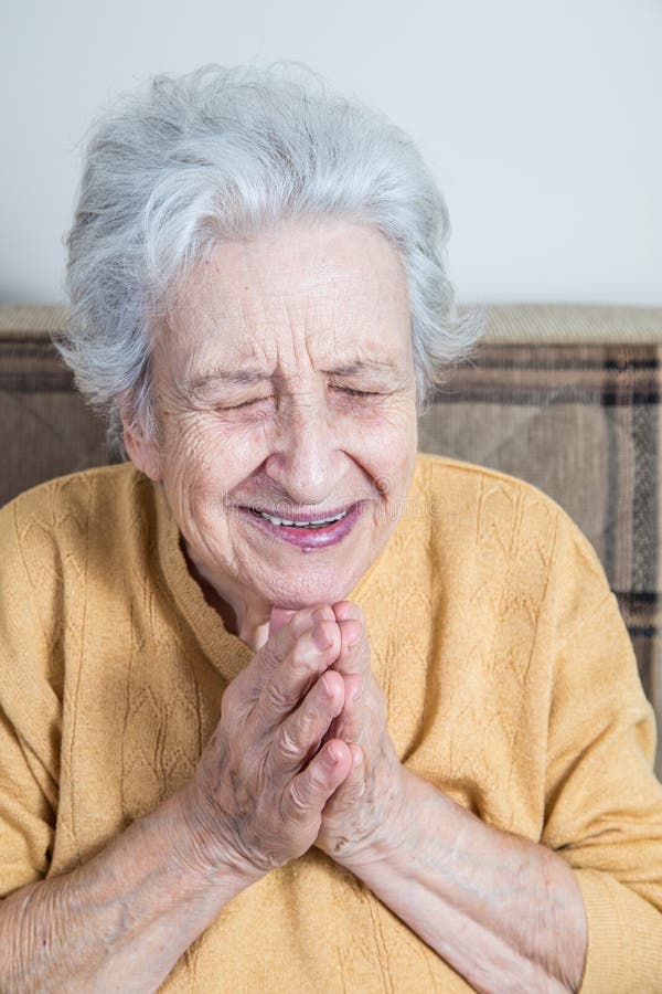 Christian Religious Senior Woman Praying Stock Image - Image of mature ...