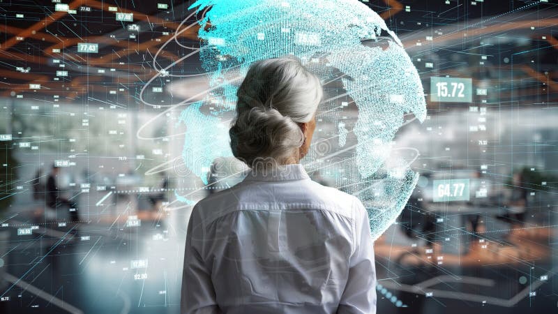 Senior Woman Programmer Engaged in LISP AI Engineering Stock Photo - Image of business ...