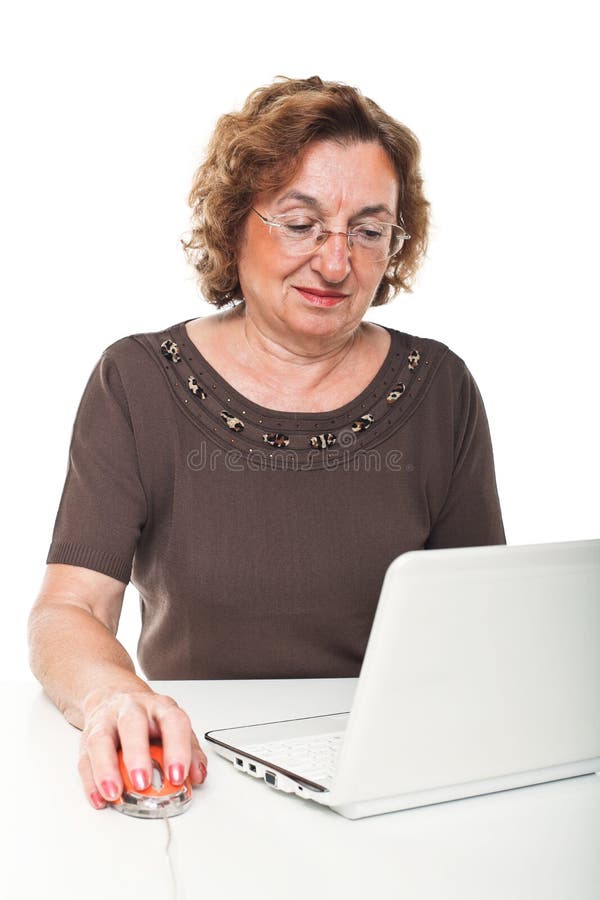 Senior woman at work stock photo. Image of aged, casual - 20654168