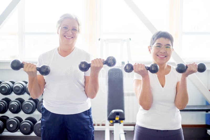 Senior women in gym stock image. Image of people, exercise - 101109713