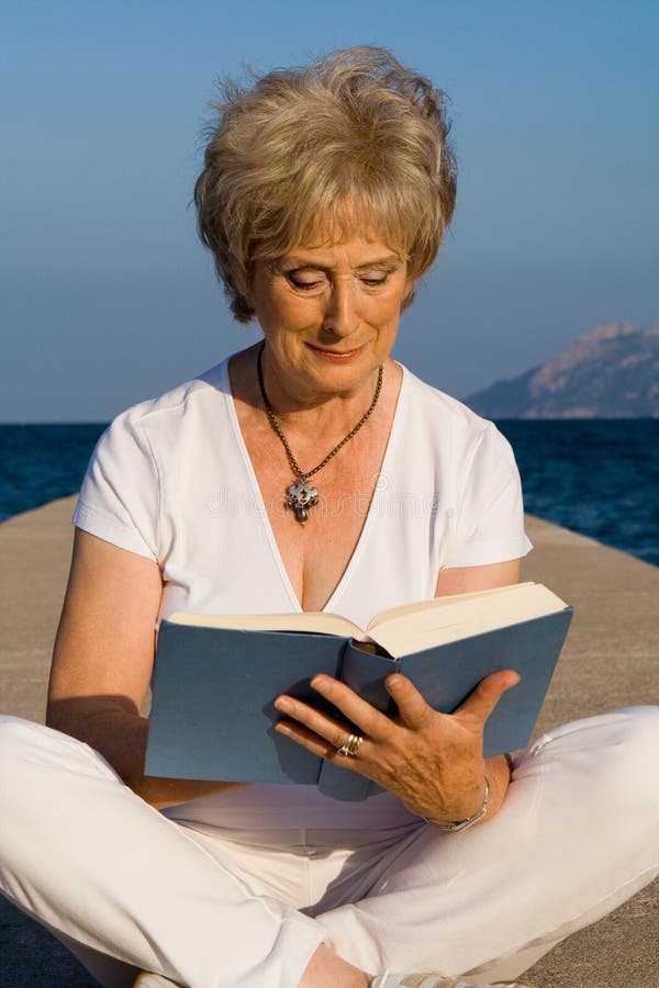 Senior women - reading stock photo. Image of citizen, active - 1377928