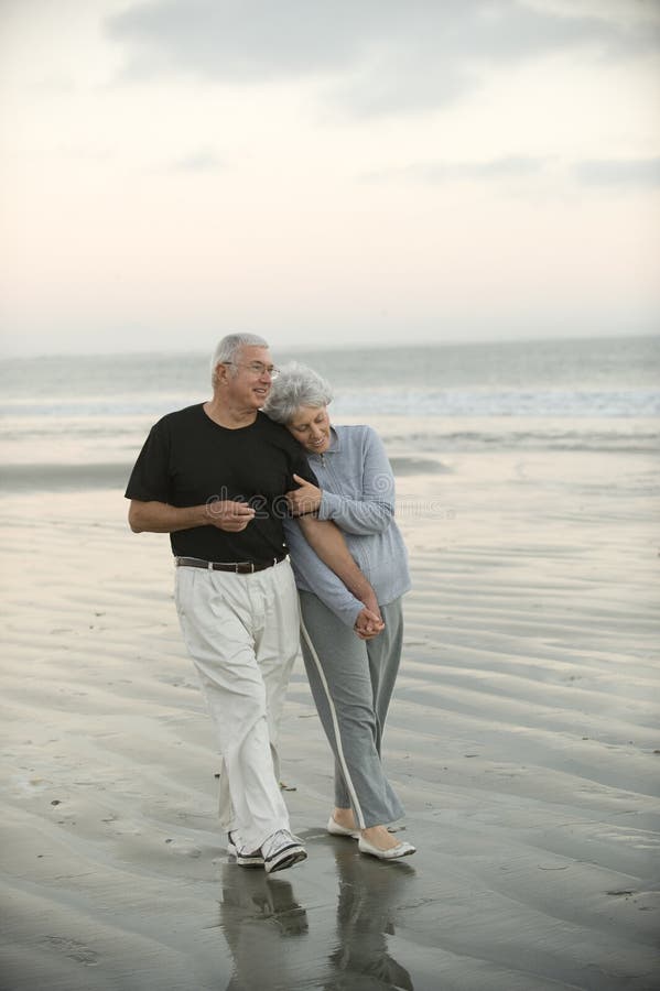 Seniors on the Beach stock photo. Image of couple, diego - 7591680
