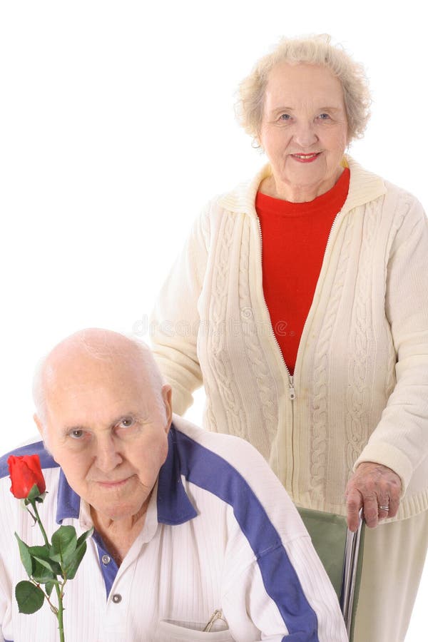 Seniors citizens helping stock photo. Image of kiss, holiday - 4011962