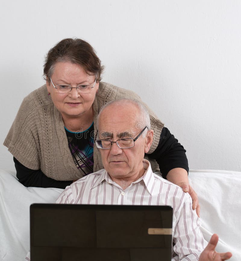 Seniors and computer stock photo. Image of computer, laptop - 49805712