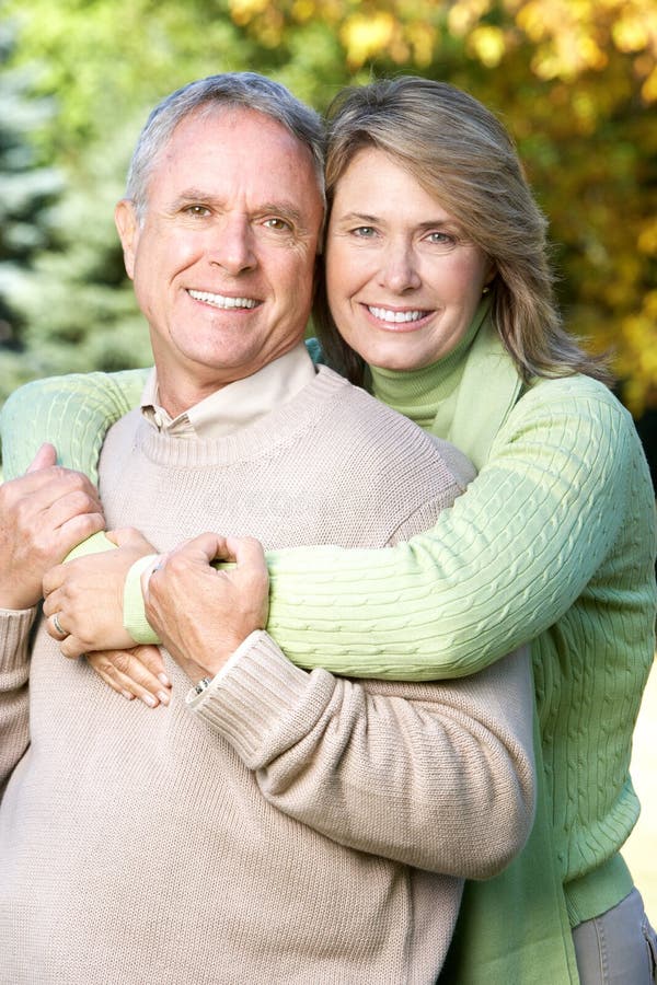 Seniors couple stock photo. Image of male, forest, care - 13942474