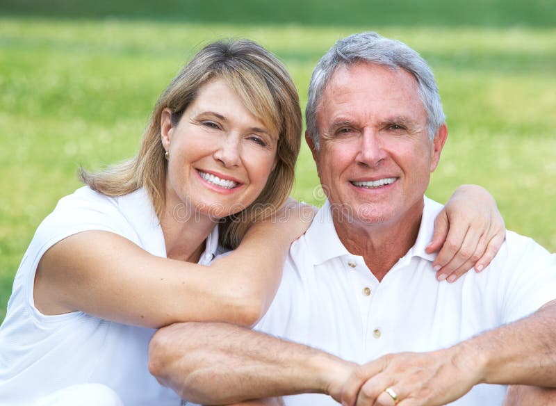 Seniors Couple Biking Stock Image Image Of Pleasure 15403807