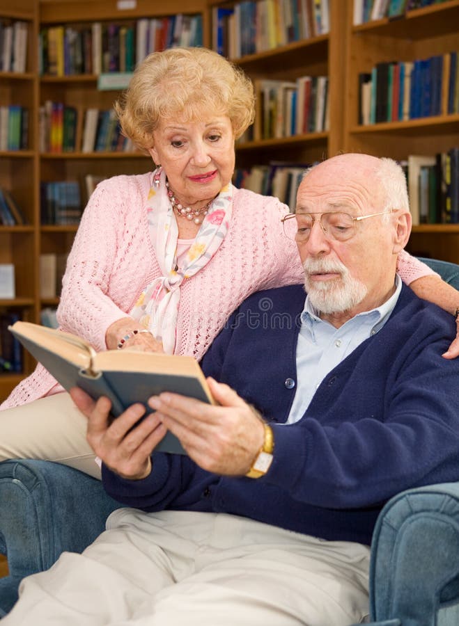 Seniors Enjoy Reading stock photo. Image of love, marriage - 4843946