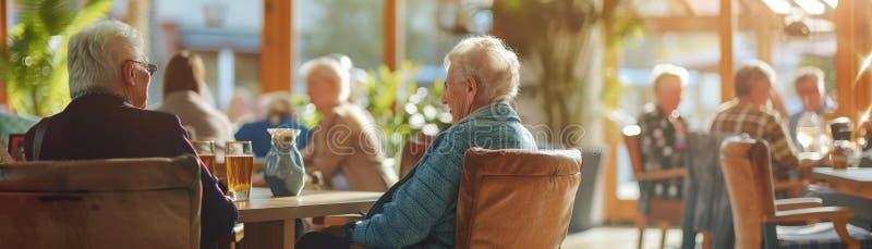 Seniors Enjoying a Group Activity in a Lively Retirement Community ...