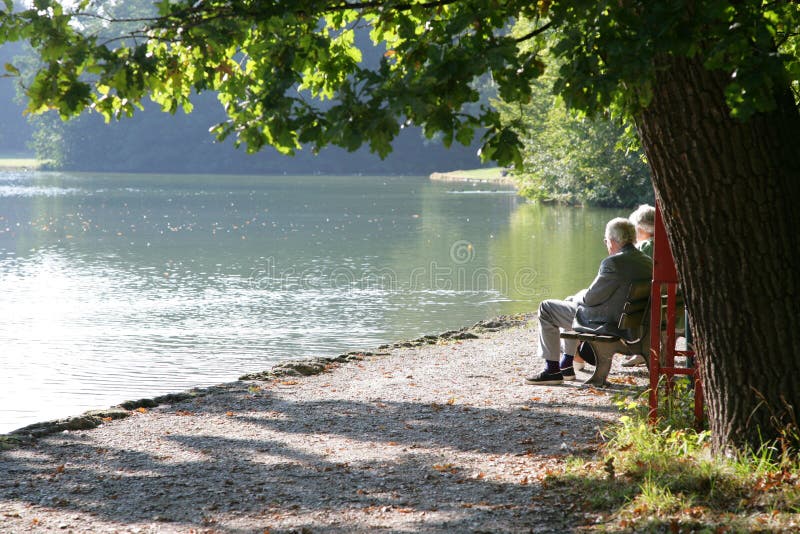 174 Old Man Sitting Under Tree Park Stock Photos - Free & Royalty-Free ...