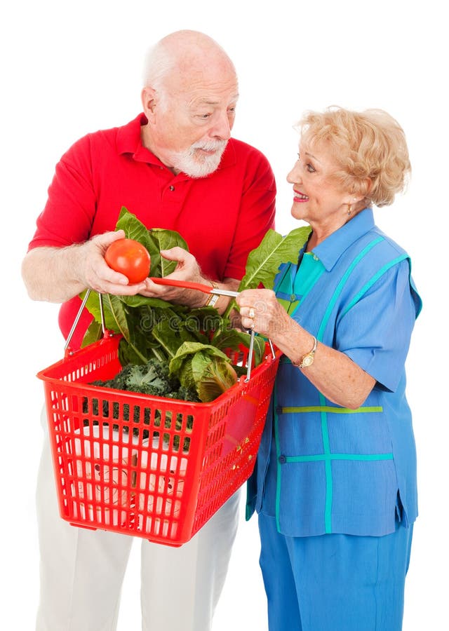 Seniors Shopping Together stock photo. Image of market - 8305376