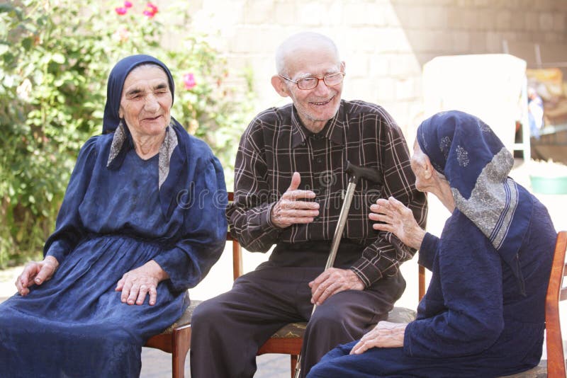 Seniors at talk stock photo. Image of talking, people - 15474162