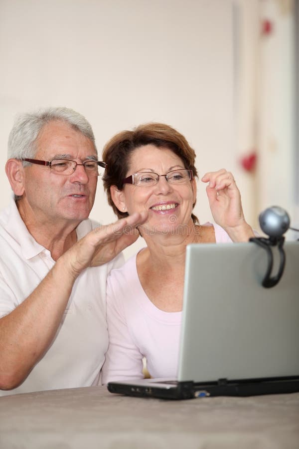 Seniors and technology stock image. Image of chating - 15753669