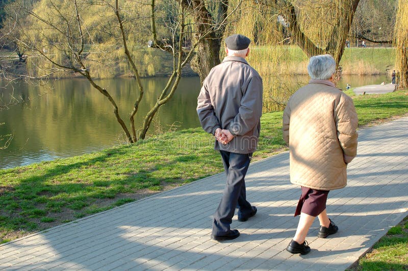 Seniors Walking Stock Photography - Image: 2163442