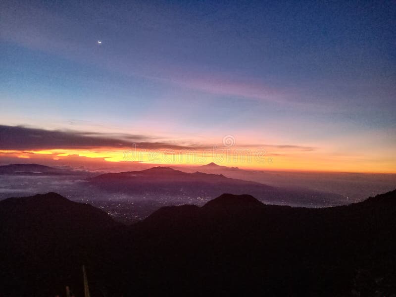 Senja sagara mountain stock photo. Image of reflection - 221445242