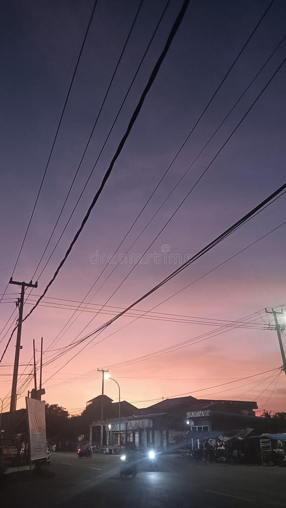 Senja Sky City Night Langit Stock Photo - Image of langit, senja: 365695030