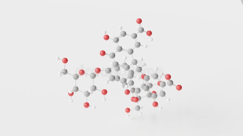Sennoside Molecule 3d, Molecular Structure, Ball and Stick Model ...